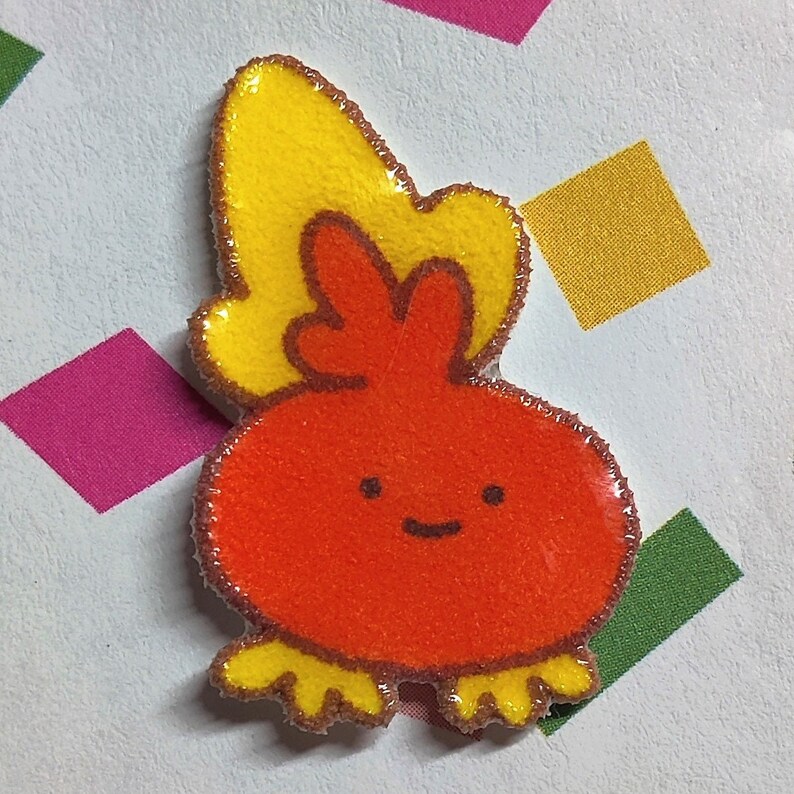 Torchic Scorbunny Cute Handmade Pin Fire Type Starter Fan Art - Etsy