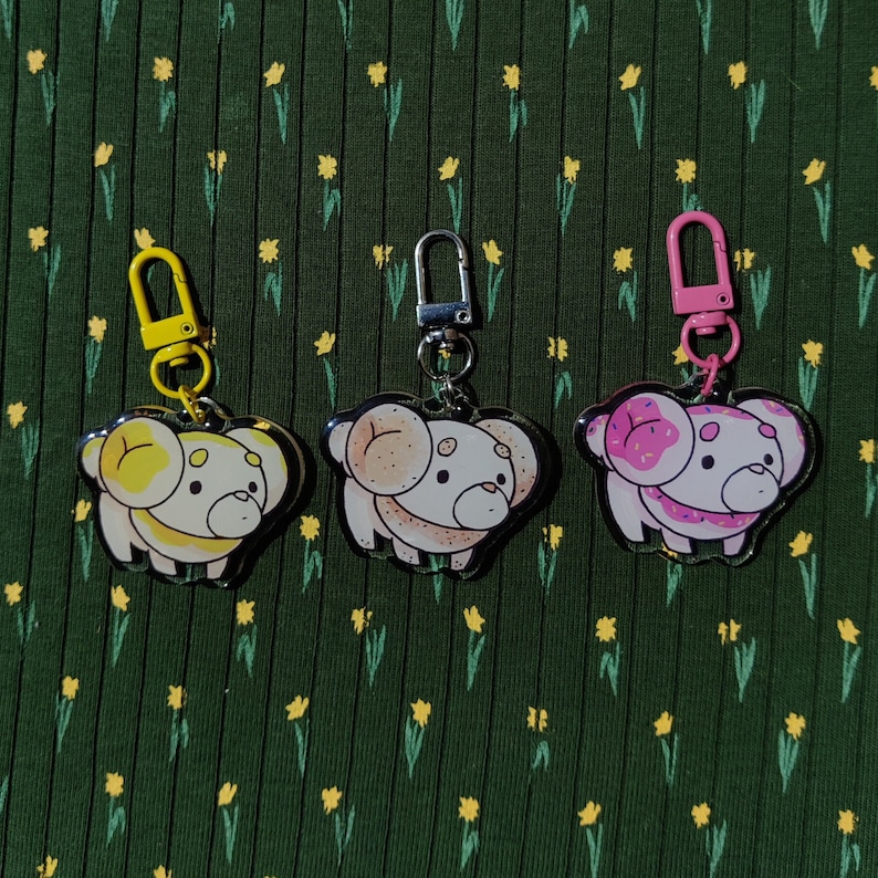 Pocket Monster Pokemon Charms Shiny Chansey Fuecoco Scorbunny Quaxly ...