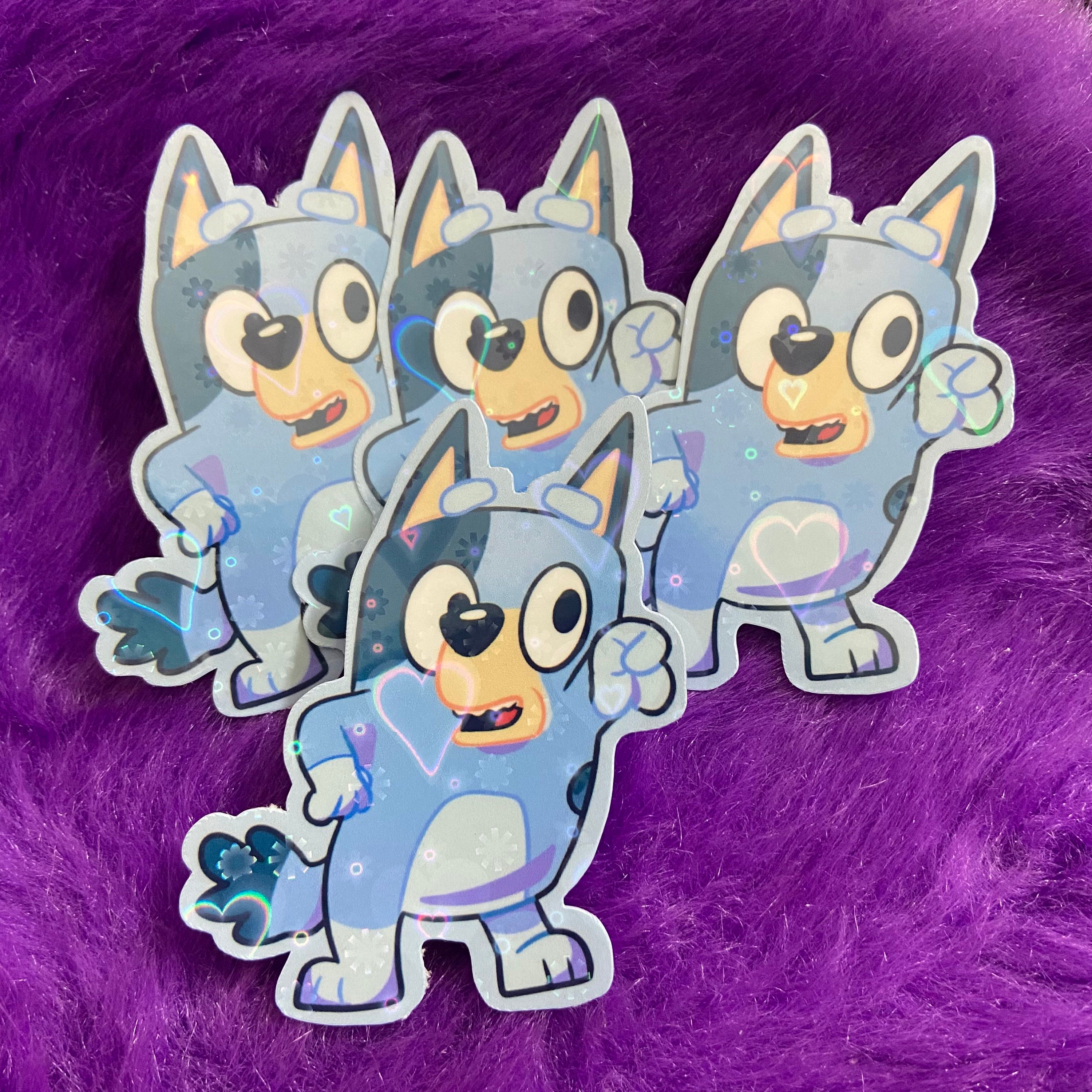 Bluey Inspired Sticker, Blue Dog Sticker, Bluey Fan Art Sticker ...