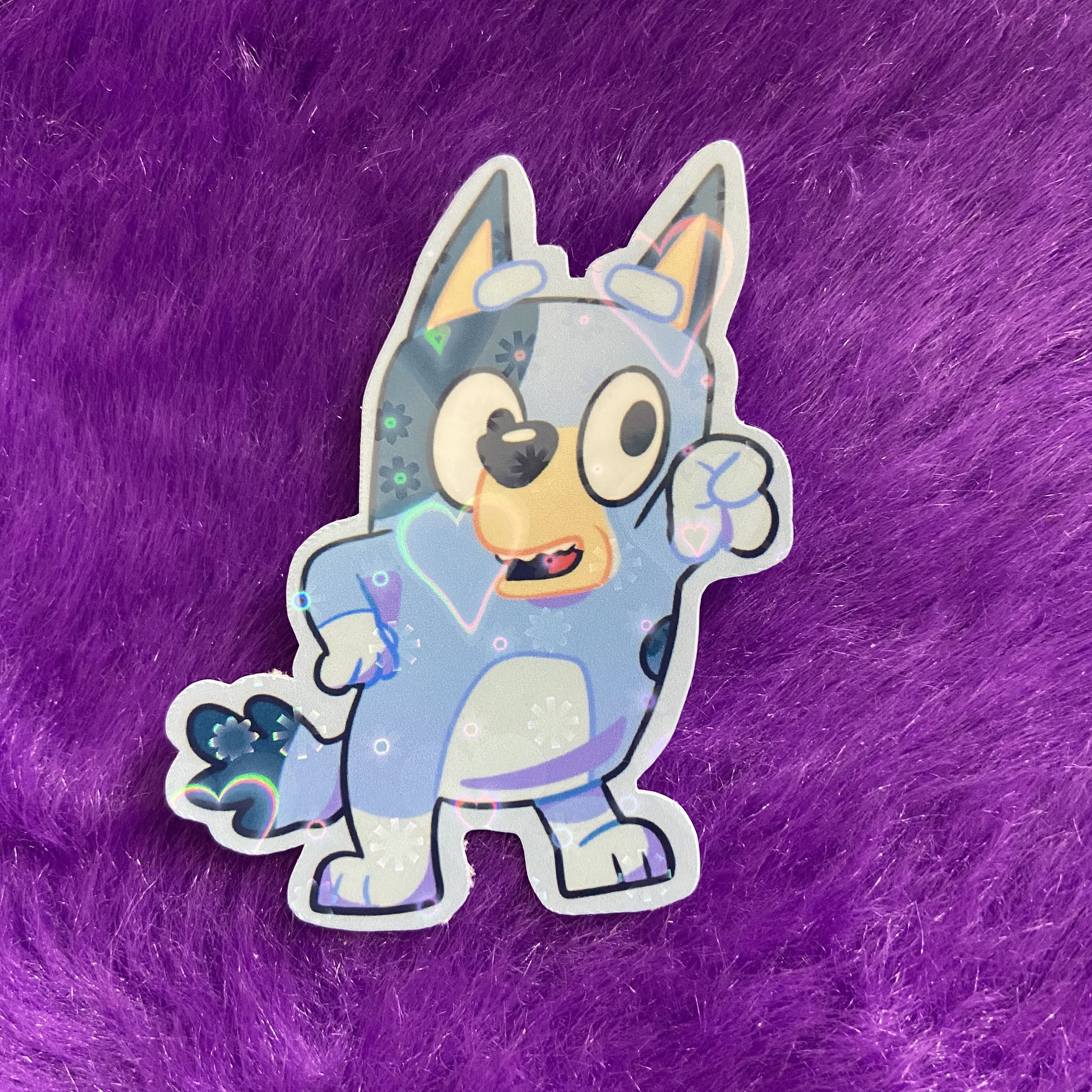 Bluey Inspired Sticker, Blue Dog Sticker, Bluey Fan Art Sticker ...