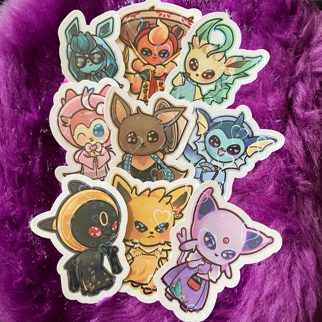 Viet Eevee Inspired Sticker, Pokemon Inspire Sticker, Pokemon Fan Art ...