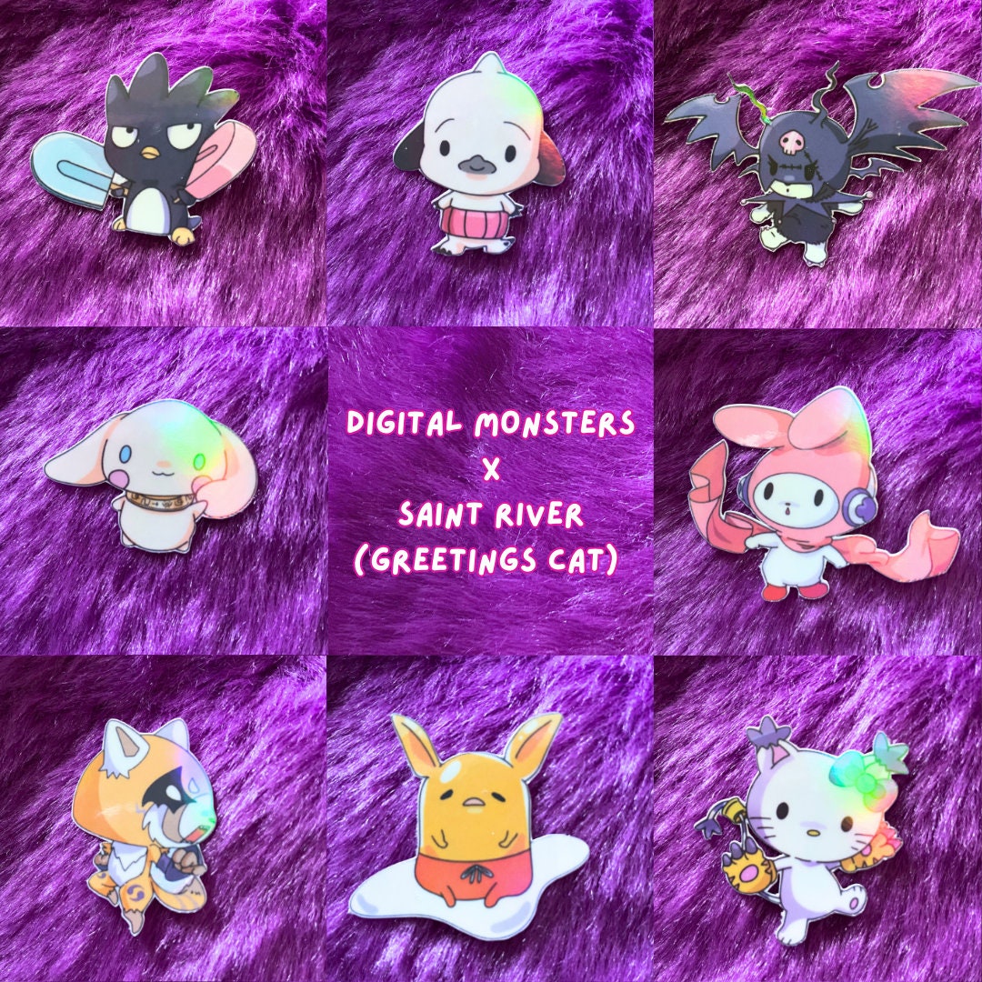 3 Anime Crossover Sticker Kawaii Anime Sticker, Japanese Cartoon ...