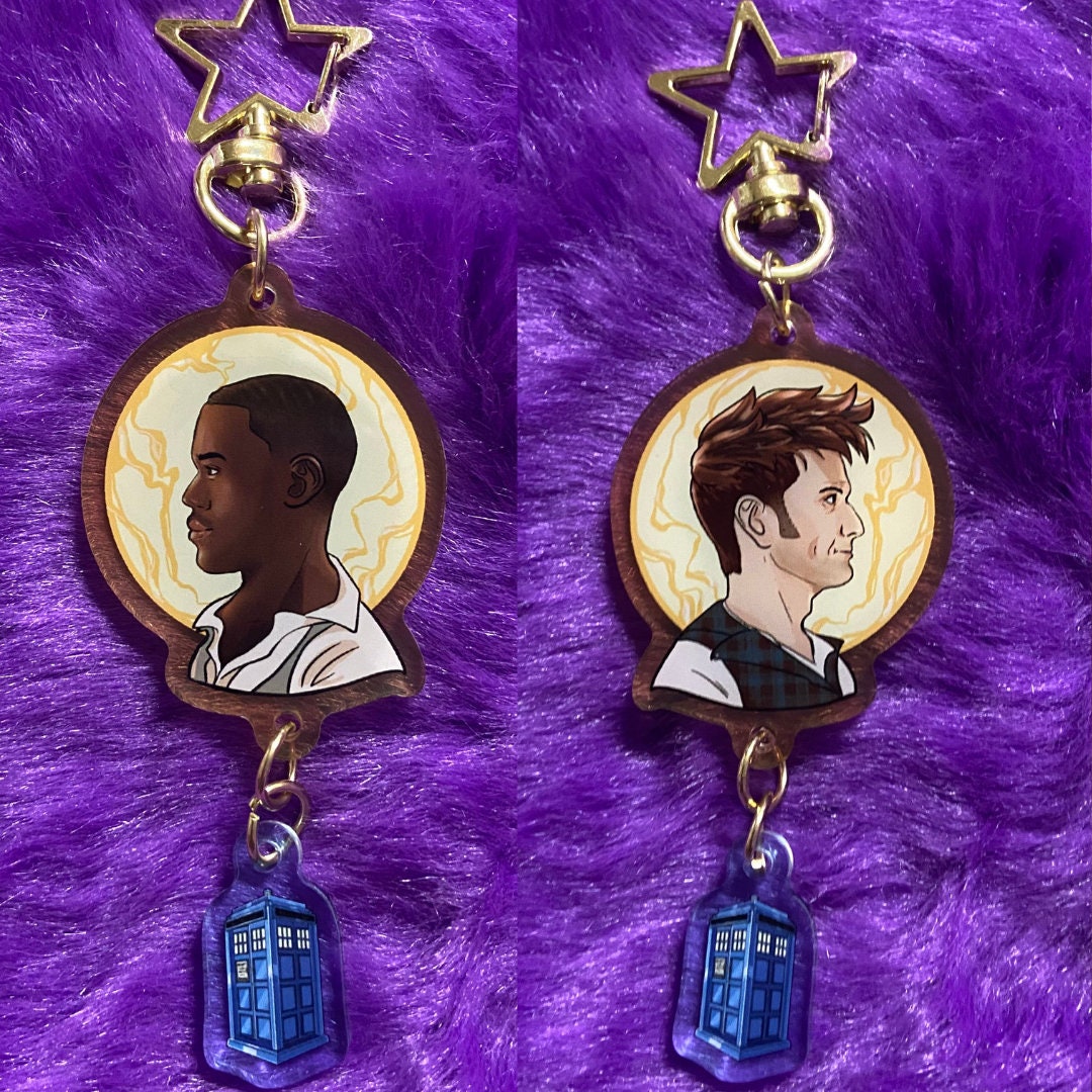 14th & 15th the Doctor Tardis Keychain Doctor Who Charms, David Tennant ...