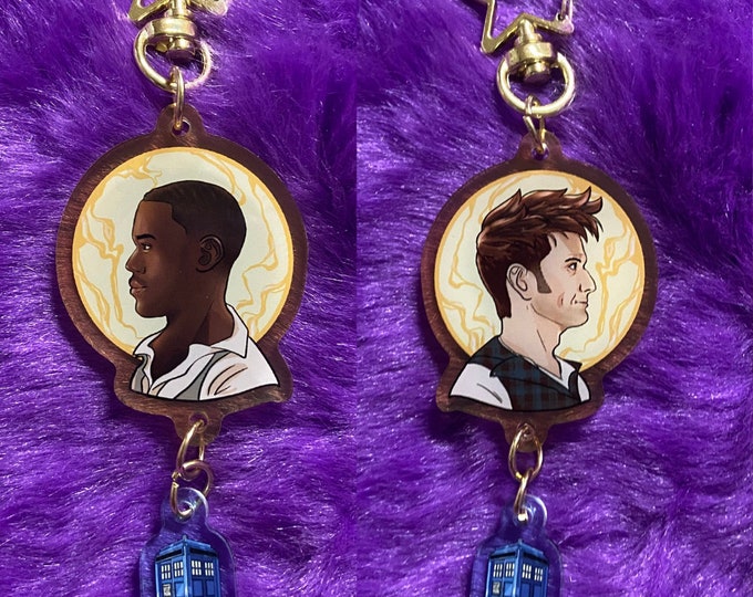 14th & 15th the Doctor Tardis Keychain | Doctor Who Charms, David ...