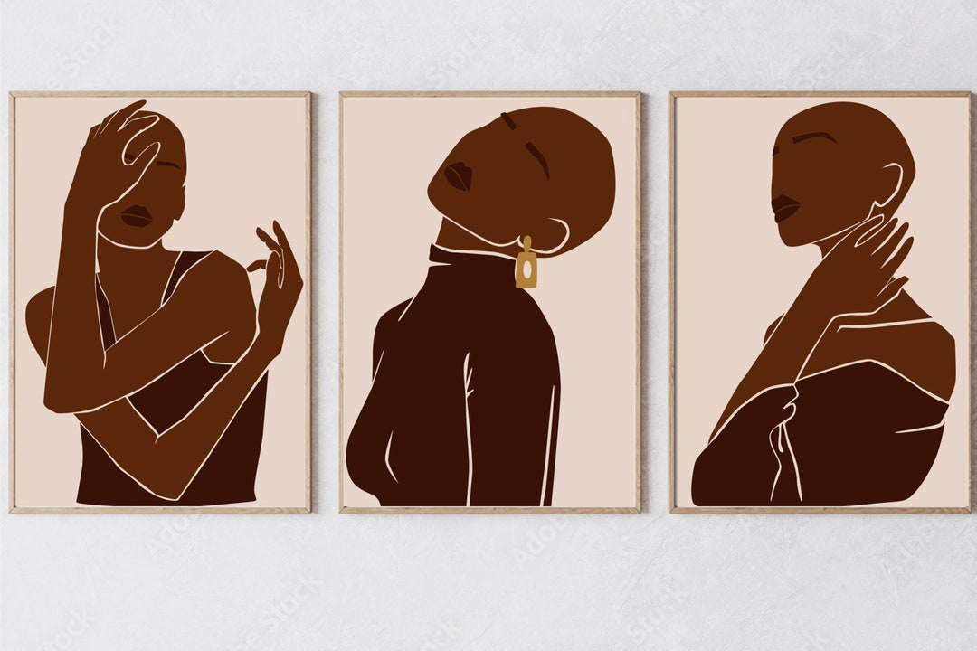 Bundle Art, Black Women Bundle Art, Three Black Women, Unique Black ...