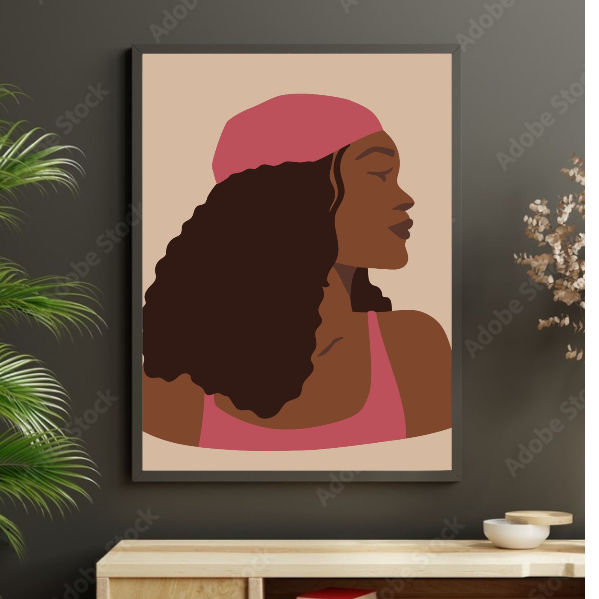 Black Woman Art, Black Woman Wall Art, Black Girl Wall Art, Black Girl Wall Art ...