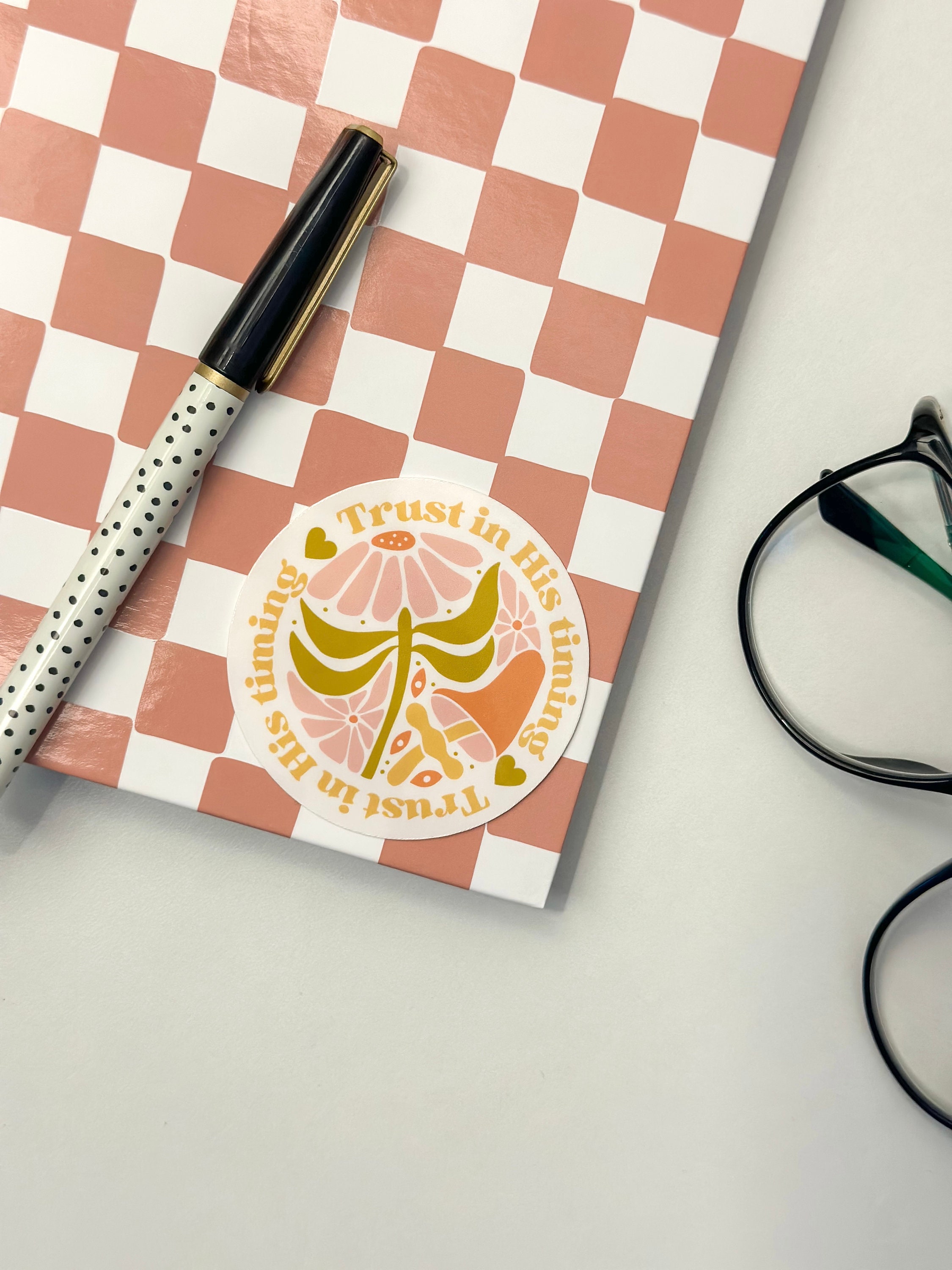 Trust in His Timing Bible Verse Stickers Faith Based - Etsy