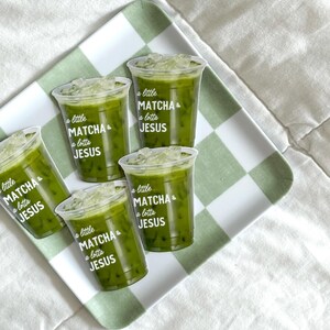 Iced Matcha and Jesus Sticker, Trendy Christian Stickers, Matcha and ...
