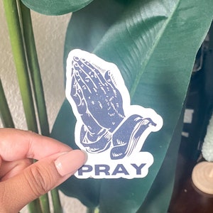 Pray Sticker, Christian Stickers, Christian Laptop Stickers, Christian ...