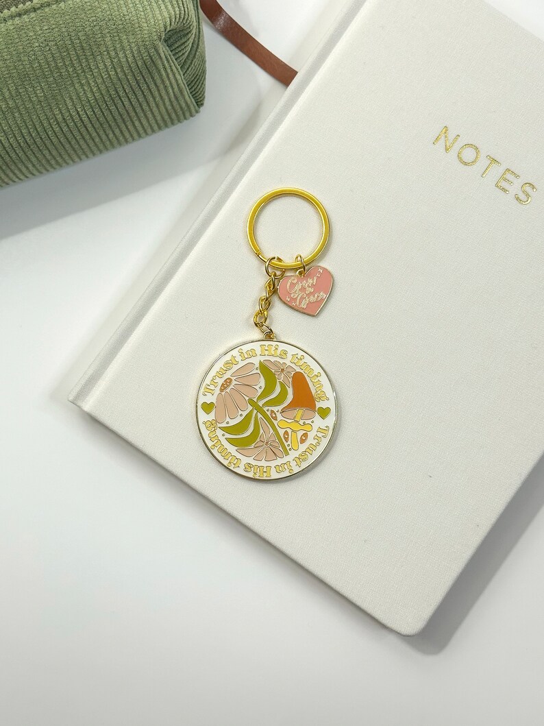 Trust in His Timing Key Chain, Trendy Christian Gift, Christian Girl ...