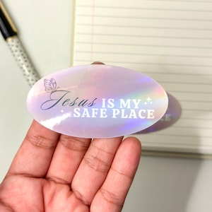 Jesus is My Safe Place Sticker, Jesus Stickers for Laptop, Christian ...