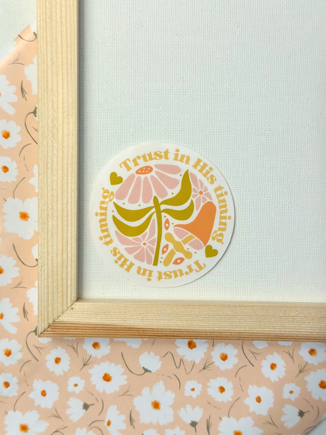 Trust in His Timing, Bible Verse Stickers, Faith Based Stickers, Trendy ...