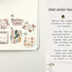 Christian Mini Sticker Pack: Bible Journaling, Faith Stickers - Etsy