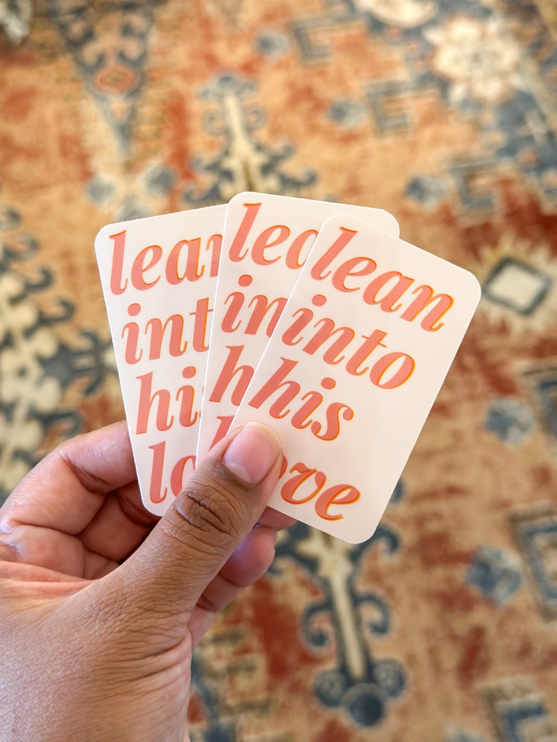 Lean Into Jesus Love Sticker Trendy Christian Stickers Faith - Etsy