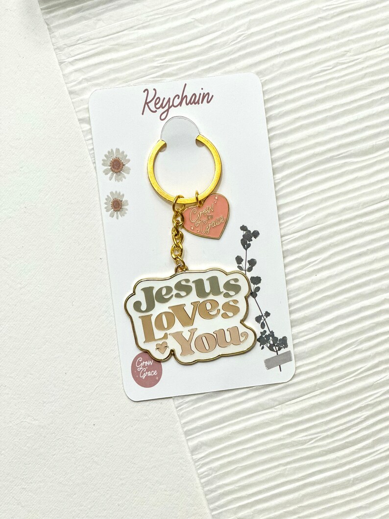 Jesus Loves You Key Chain, Trendy Christian Gift, Christian Girl ...