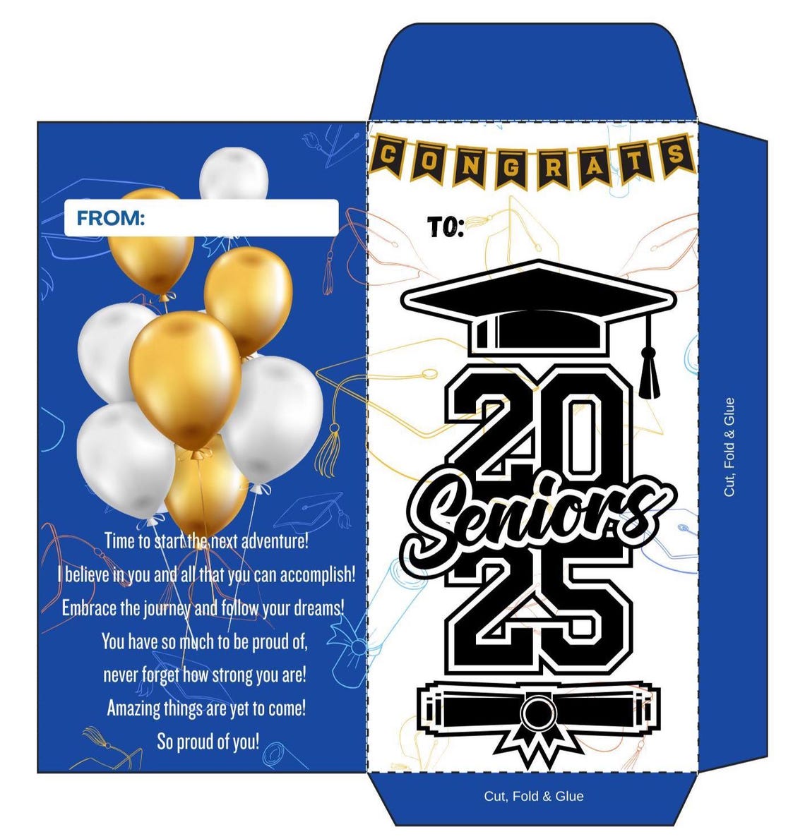 Graduation Money Envelope (seniors 2025) With Sentiment - Etsy