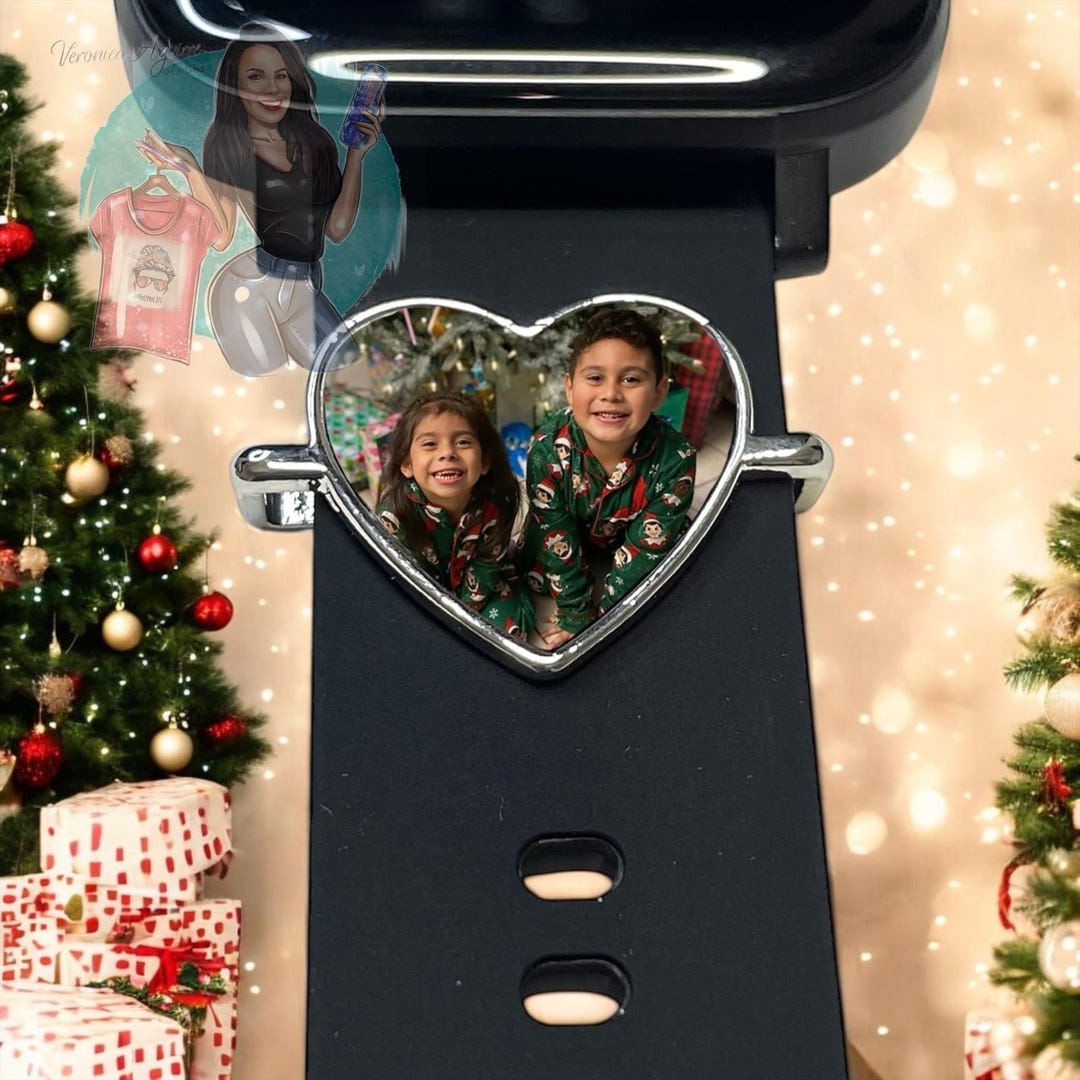 Heart Watch Charm With Picture/photo | Apple Watch Photo Charm - Etsy