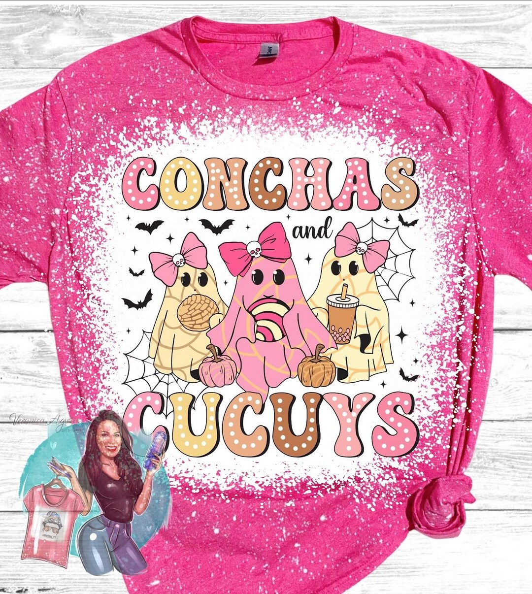 Conchas & Cucuys Cute Halloween Bleached T-shirt - Etsy