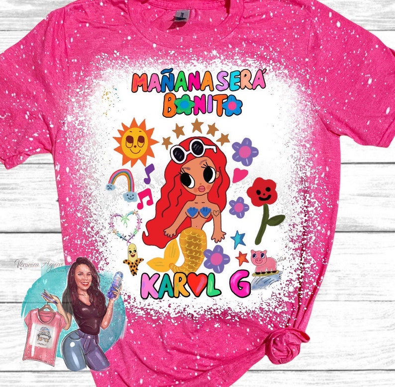 Karol G Mermaid Manana Sera Bonito Bleached T-shirt - Etsy