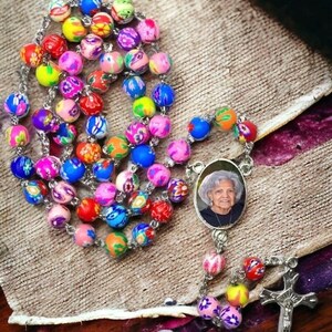 Picture Rosary | Colorful Soft Pottery Beads| Custom Rosary ...