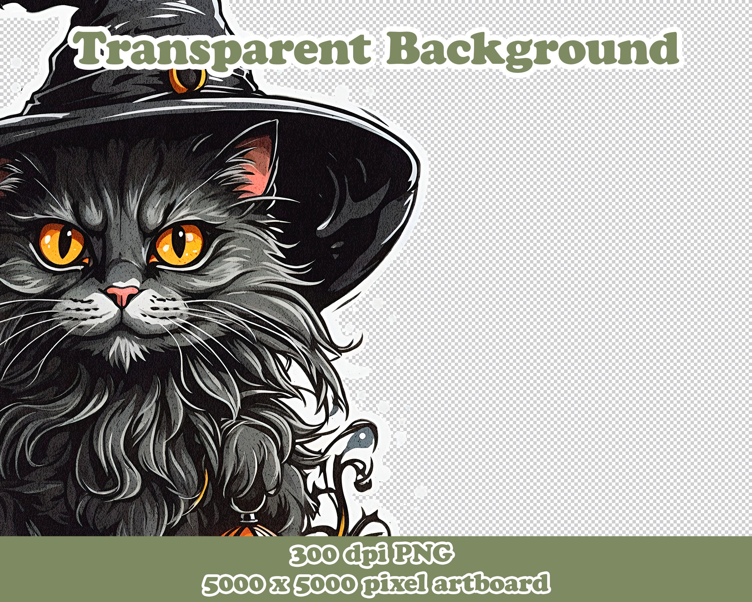 Halloween Clipart Witch Cat PNG Download Halloween Shirt - Etsy