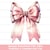 Preppy PNG Coquette Aesthetic PNG Pink Bow Clipart Vintage Sublimation ...