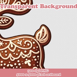 Christmas Cookie Clipart PNG Download, Vintage Christmas Reindeer Clip ...