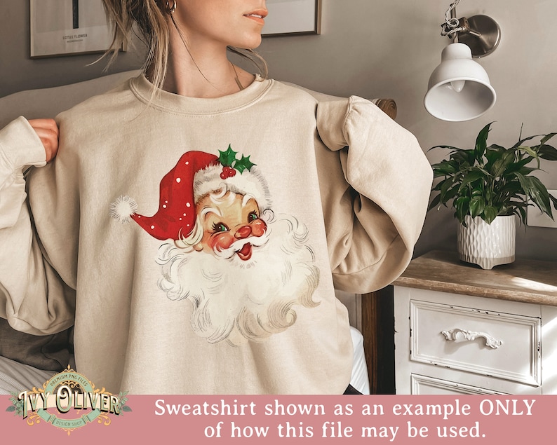 Retro Santa PNG: Vintage Christmas Clipart (digital Download) - Etsy