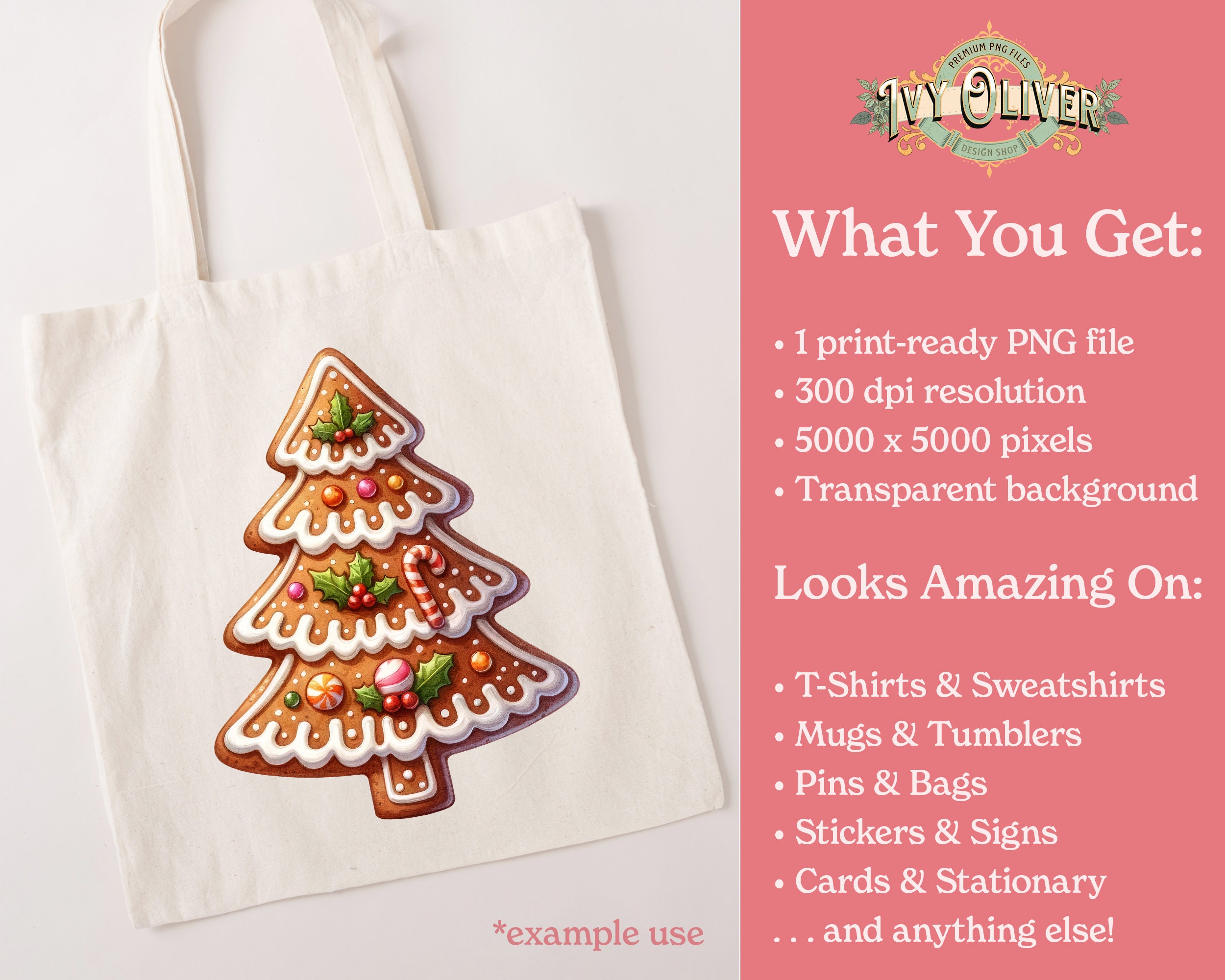 Christmas Tree Cookie Clipart PNG Download Vintage Christmas - Etsy