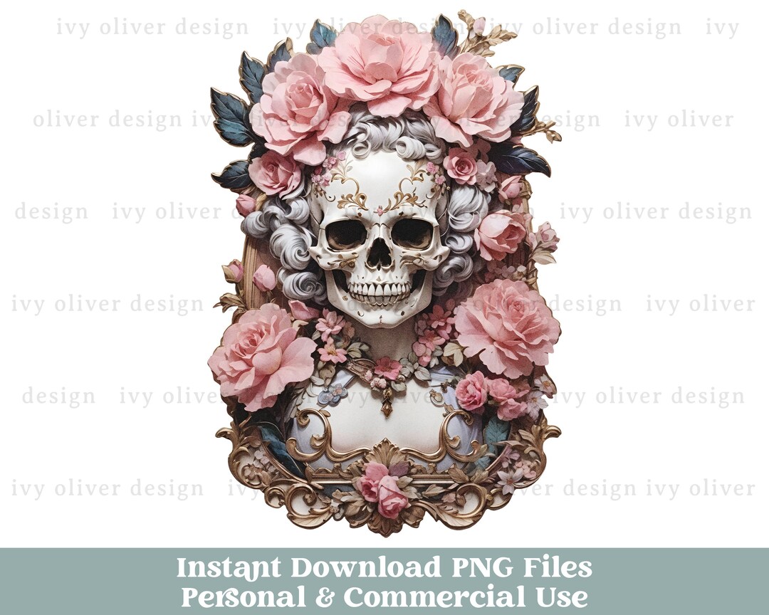 Halloween Skull PNG Clipart, Gothic Spooky PNG Download, Skeleton Shirt ...