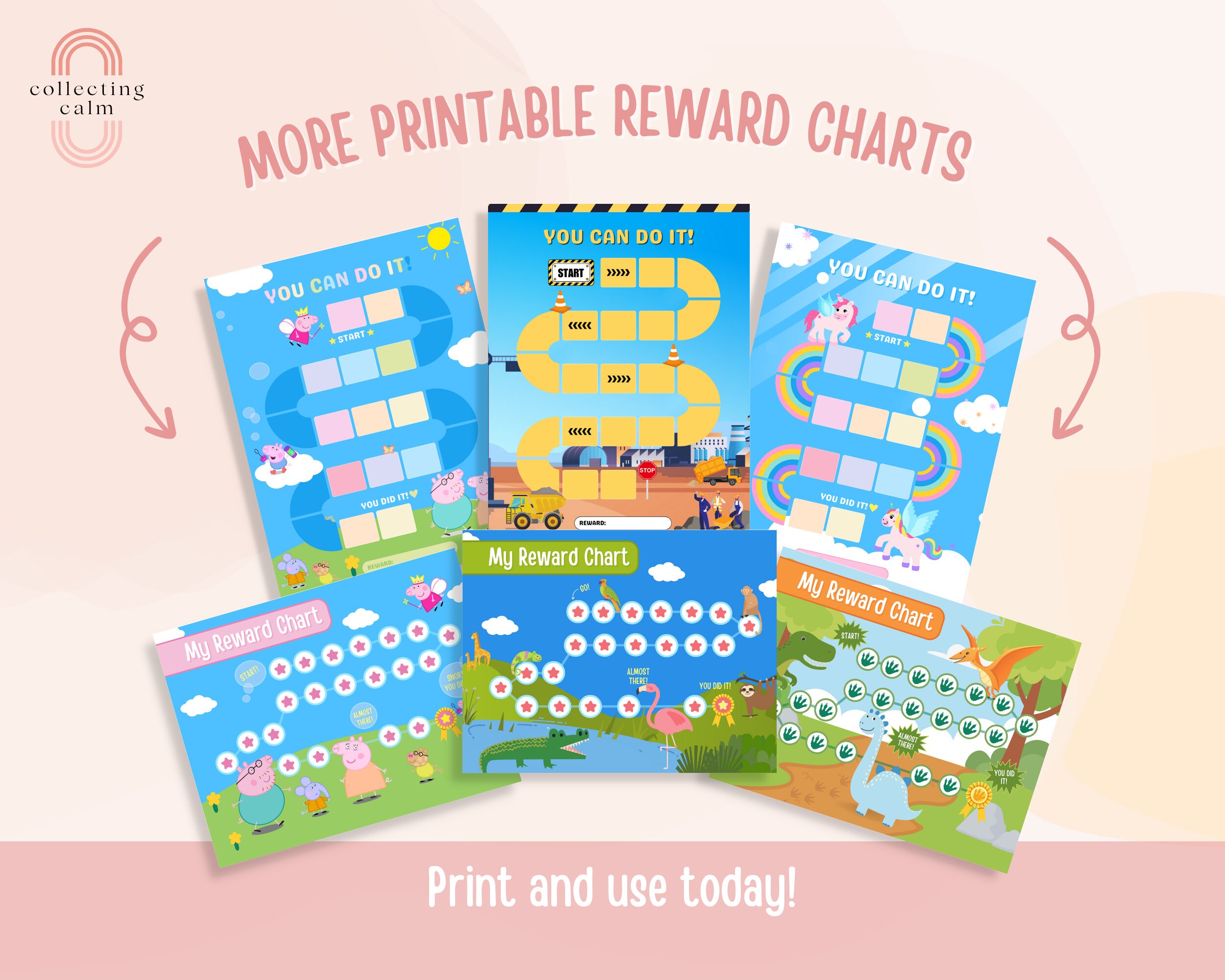 Peppa Pig Reward Chart, Kids Behavior & Chore Tracker (digital Download ...
