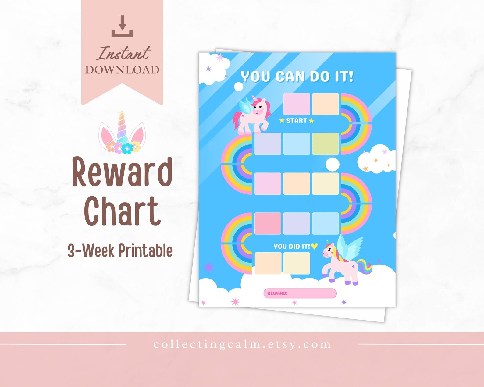 Reward Chart for Kids Sticker Behavior Chart Printable Sticker Chart ...