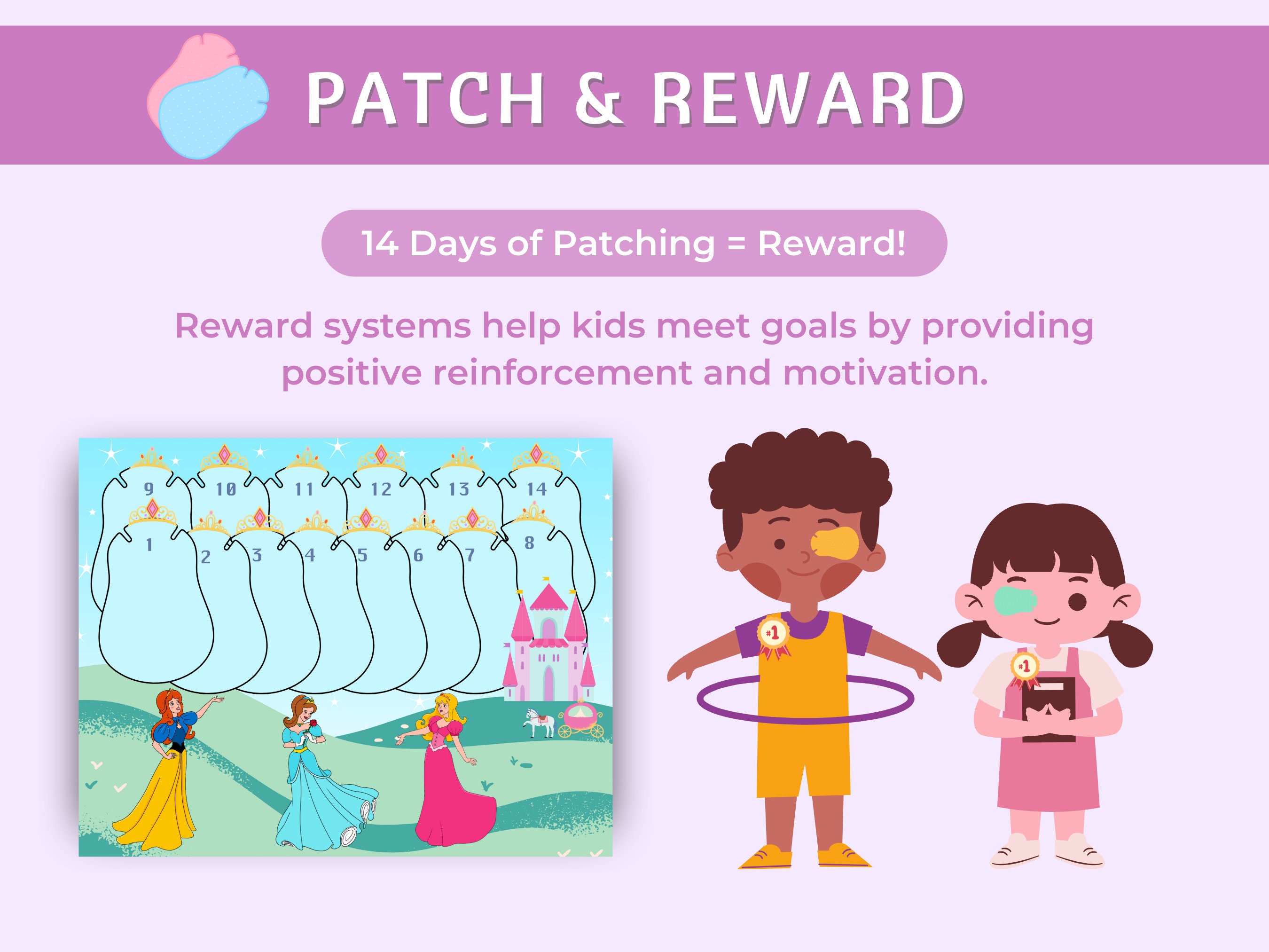 Eye Patch Amblyopia Reward Chart Kids Lazy Eye Patch Strabismus ...