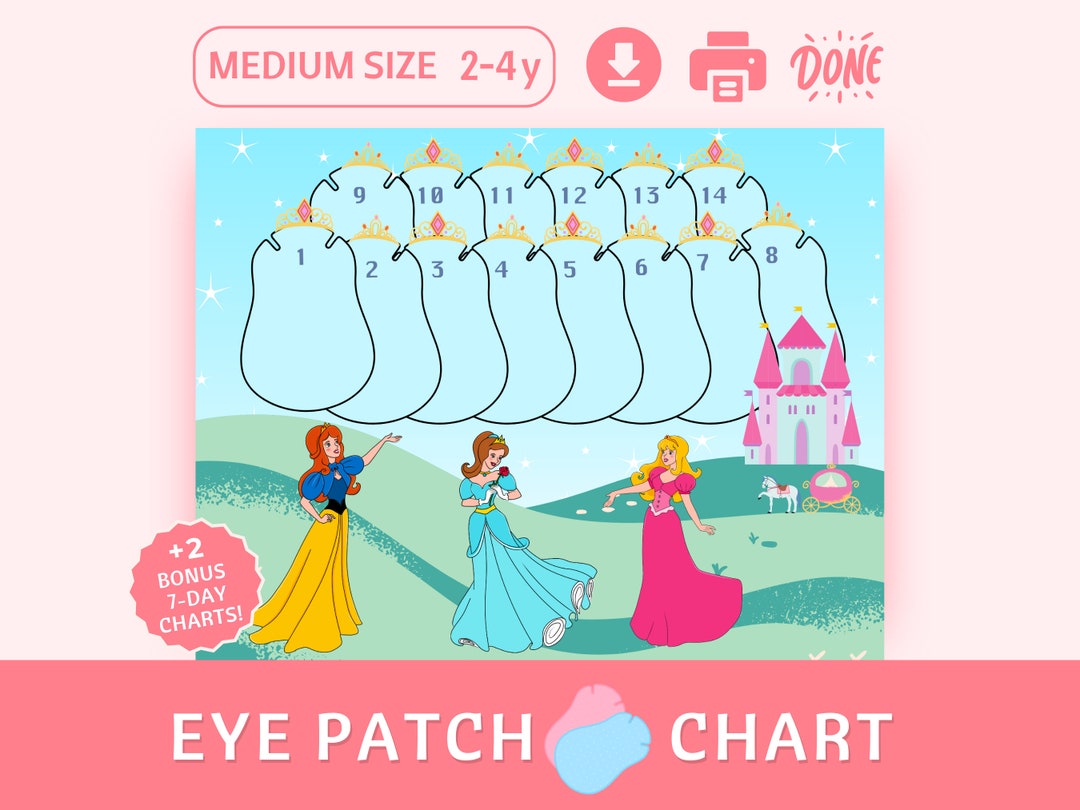 Eye Patch Reward Chart Eye Patch Chart Amblyopia Eye Patch Poster Kids ...