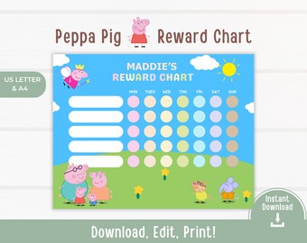 Reward Chart Printable Behavior Sticker Chart Kids Reward System Good ...