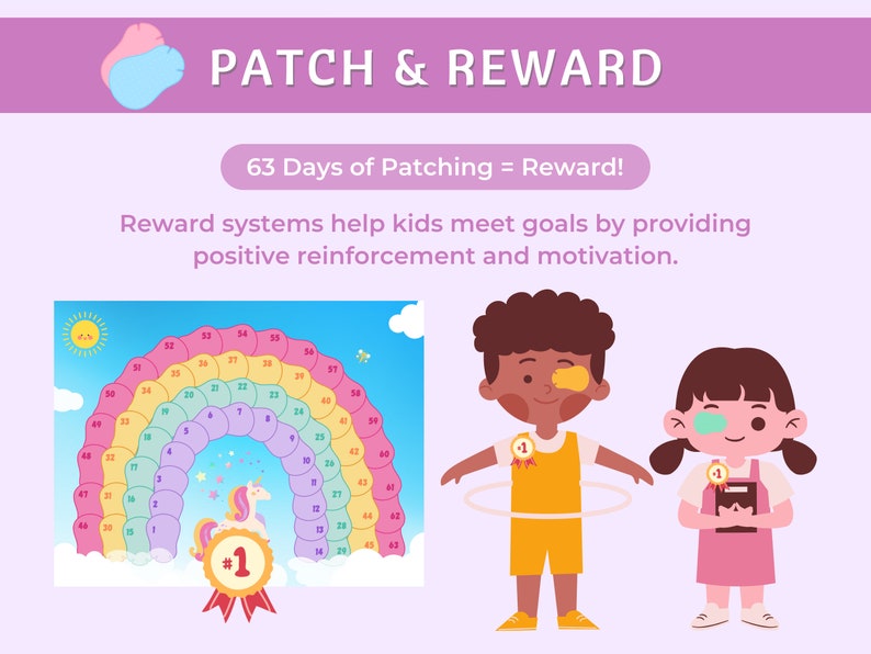 Eye Patch Chart Eye Patch Reward Chart for Kids Lazy Eye Treatment ...