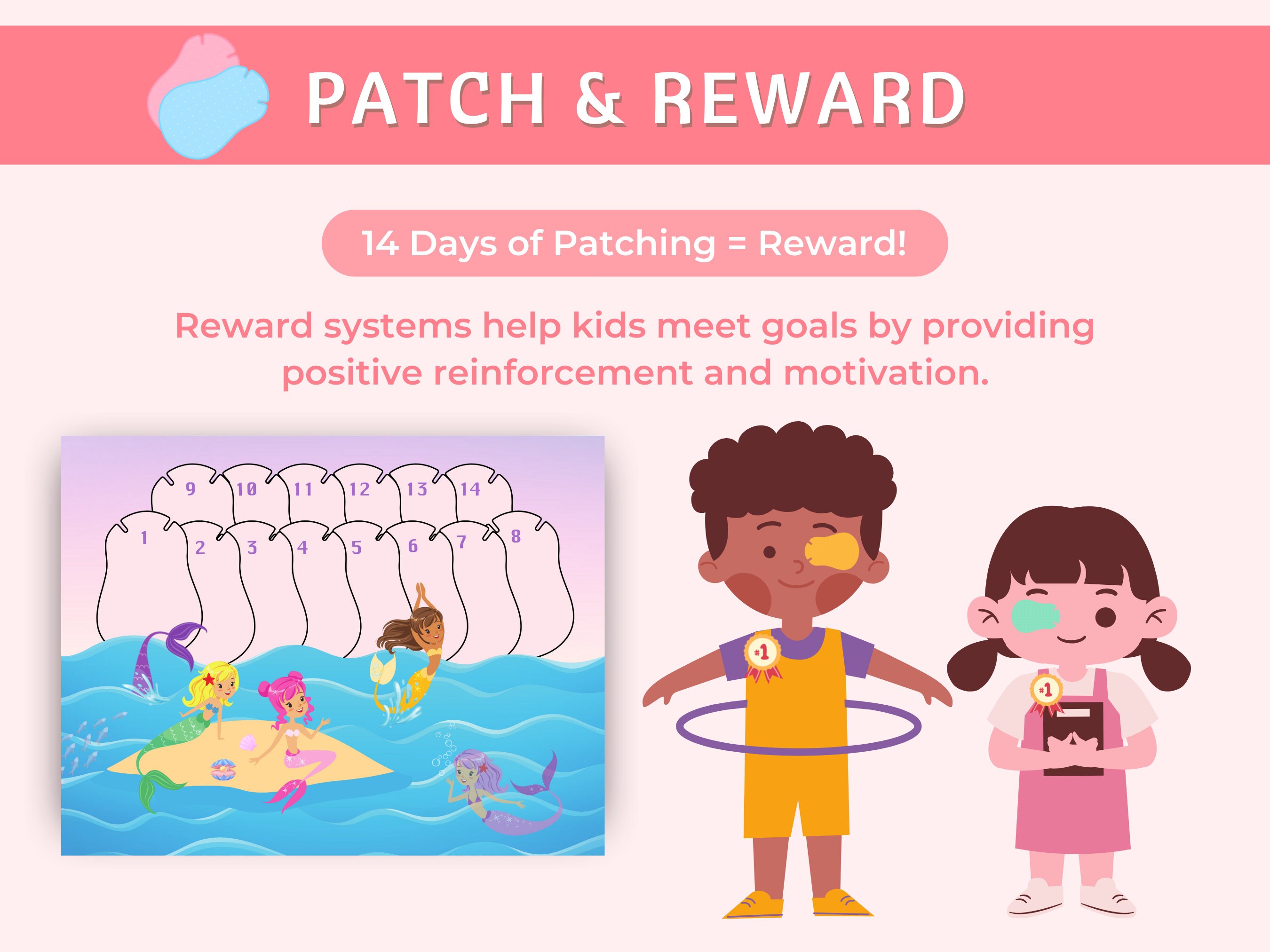 Eye Patch Reward Chart Eye Patch Chart Amblyopia Eye Patch Poster Kids ...