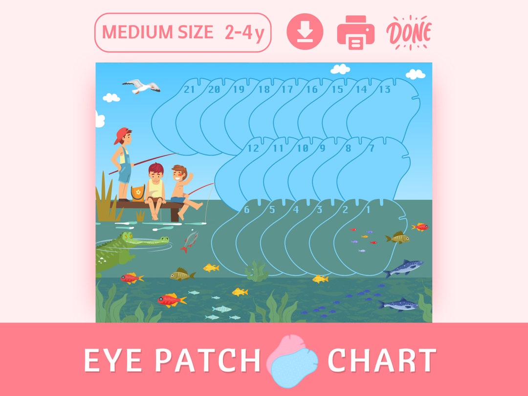 Eye Patch Reward Chart Eye Patch Chart Amblyopia Eye Patch Poster Kids ...