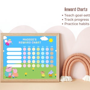 Peppa Pig Reward Chart, Kids Behavior & Chore Tracker (digital Download ...