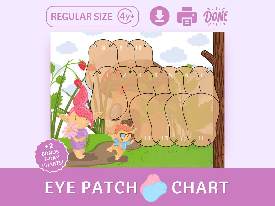 Eye Patch Amblyopia Reward Chart Kids Lazy Eye Patch Strabismus ...