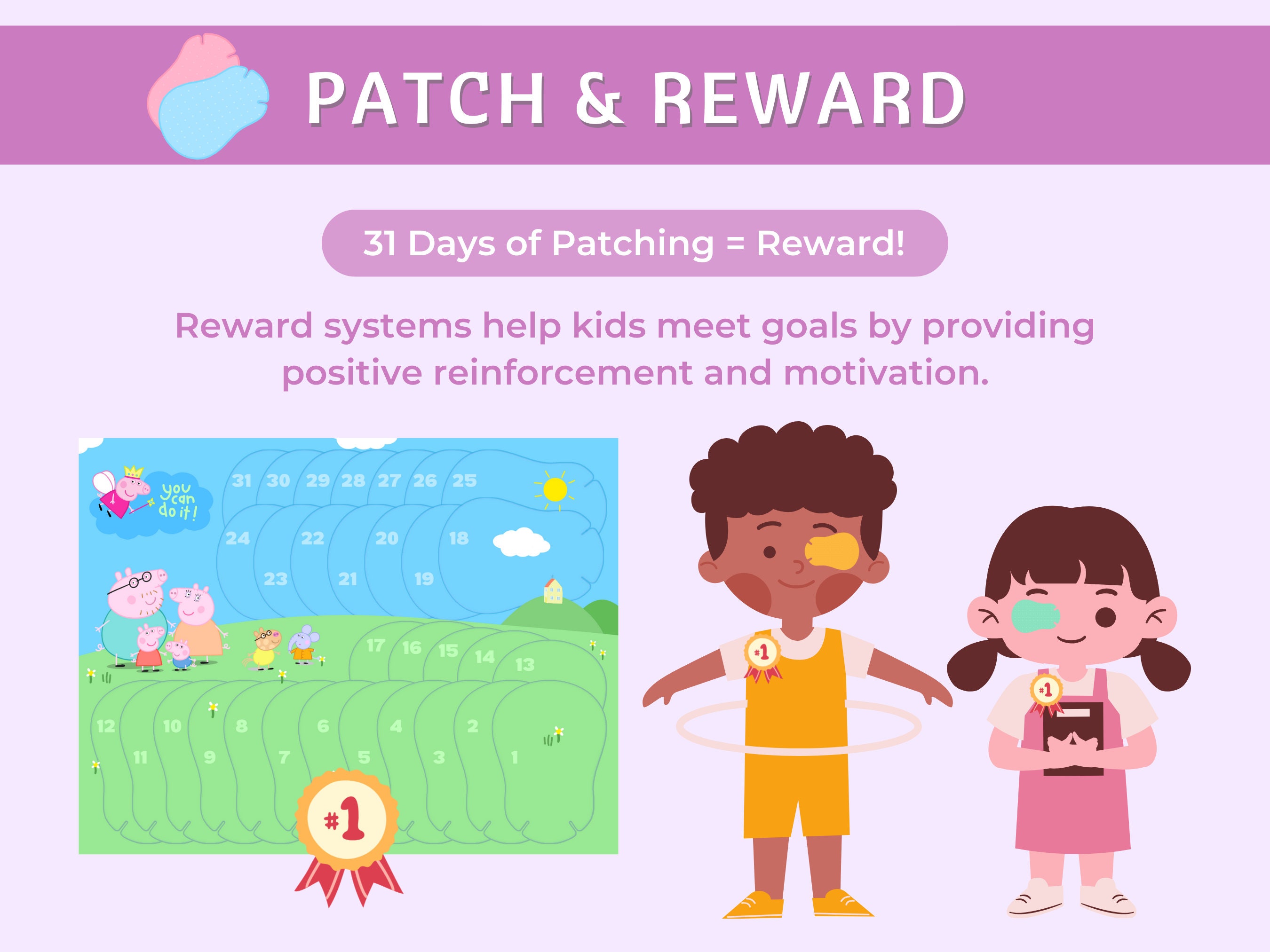 Eye Patch Amblyopia Reward Chart Kids Lazy Eye Patch Strabismus Treatment Poster Eyepatch Chart ...