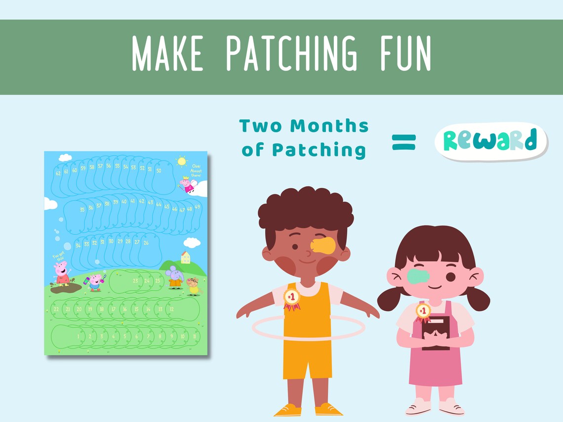 Eye Patch Poster for Kids REGULAR SIZE Patching Poster - Etsy