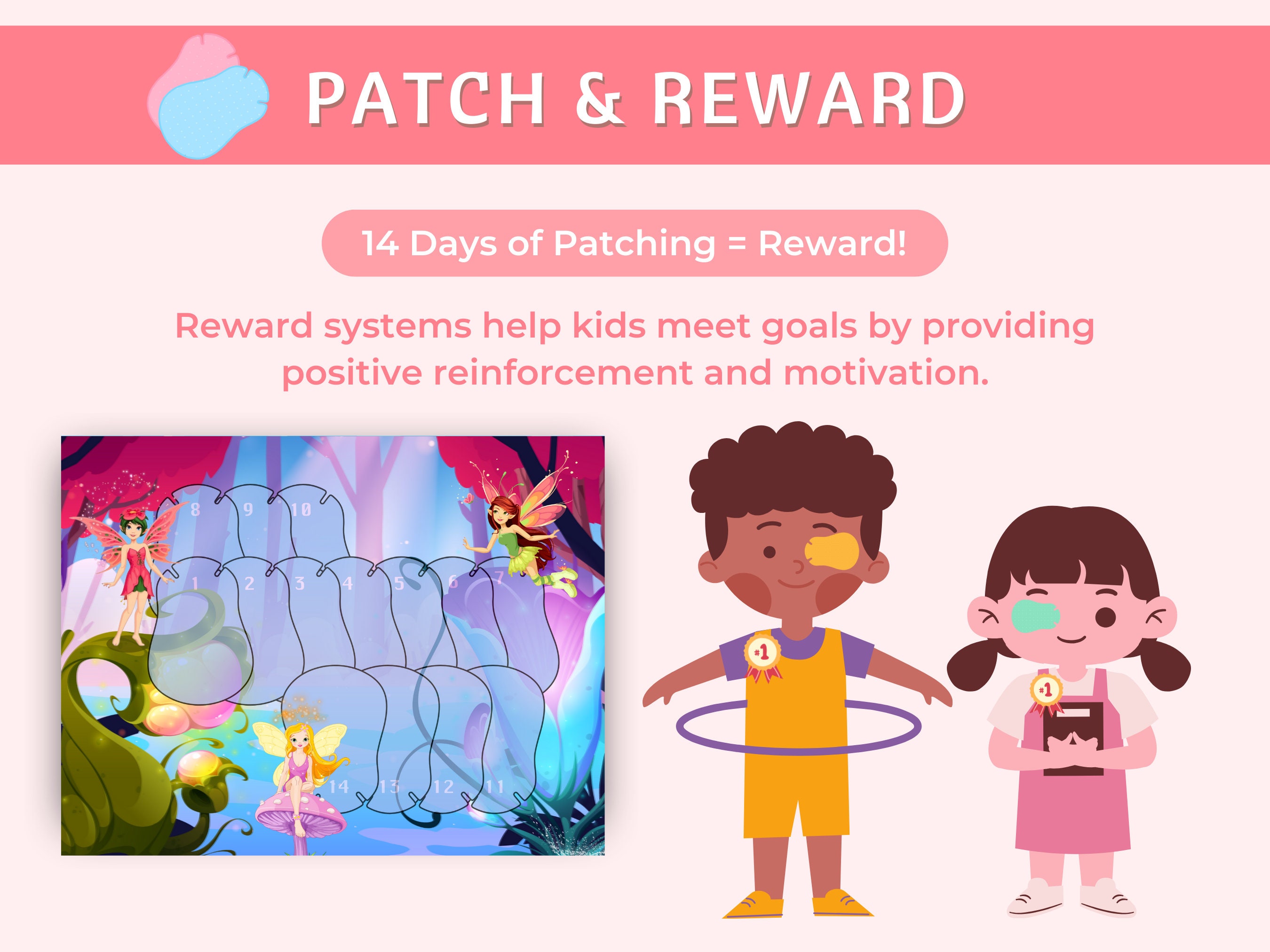 Eye Patch Reward Chart Eye Patch Chart Amblyopia Eye Patch Poster Kids ...