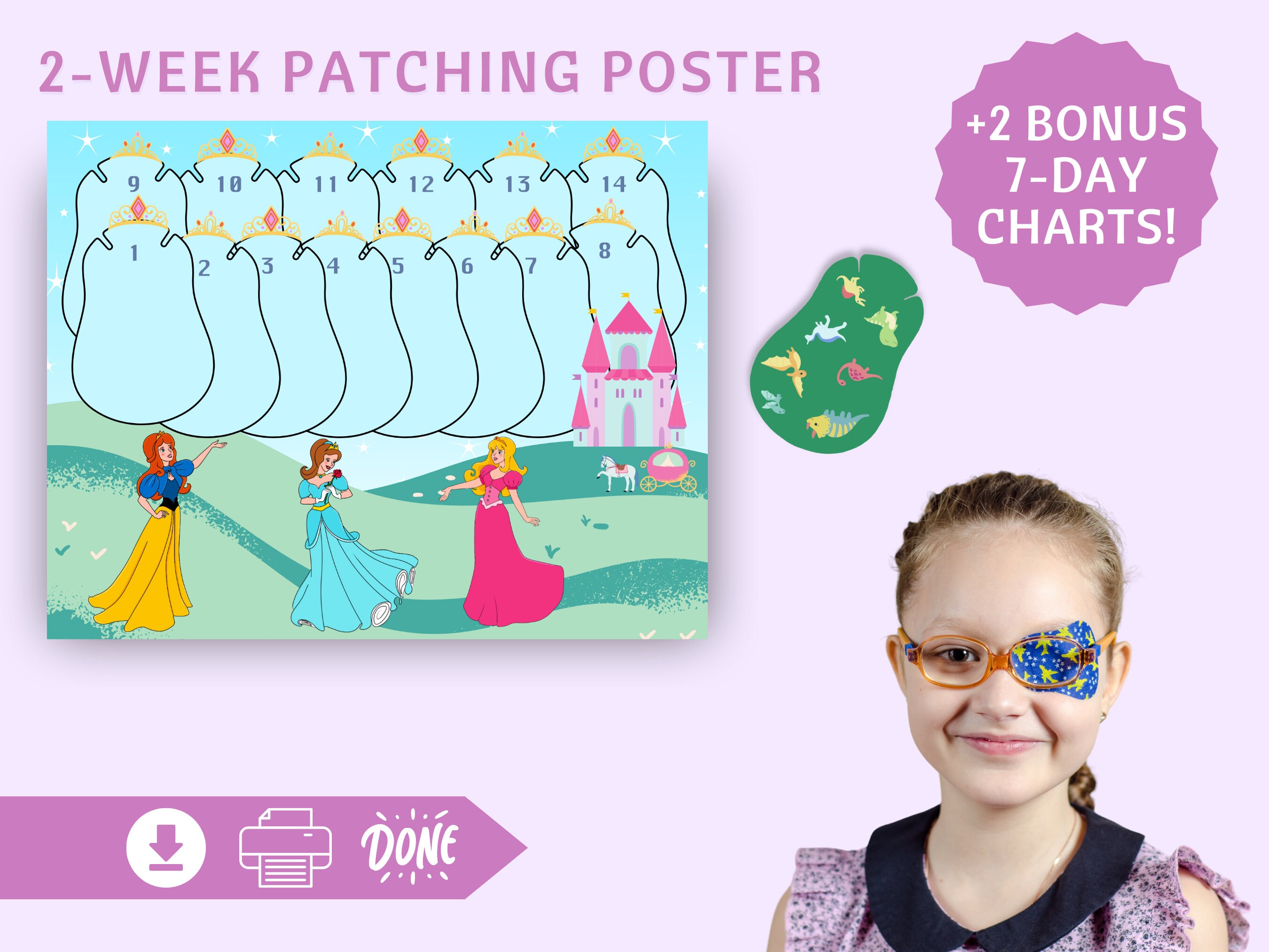 Eye Patch Amblyopia Reward Chart Kids Lazy Eye Patch Strabismus ...