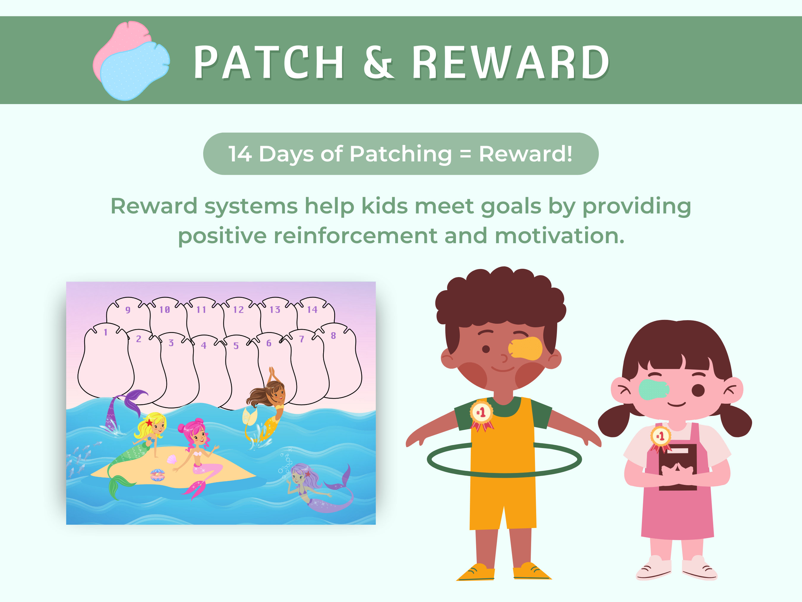 Eye Patch Reward Chart Eyepatch Poster Lazy Eye Amblyopia Poster Kids ...
