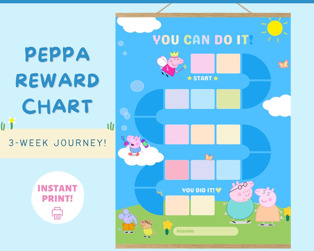 Reward Chart Printable Behavior Sticker Chart Kids Reward System Good ...