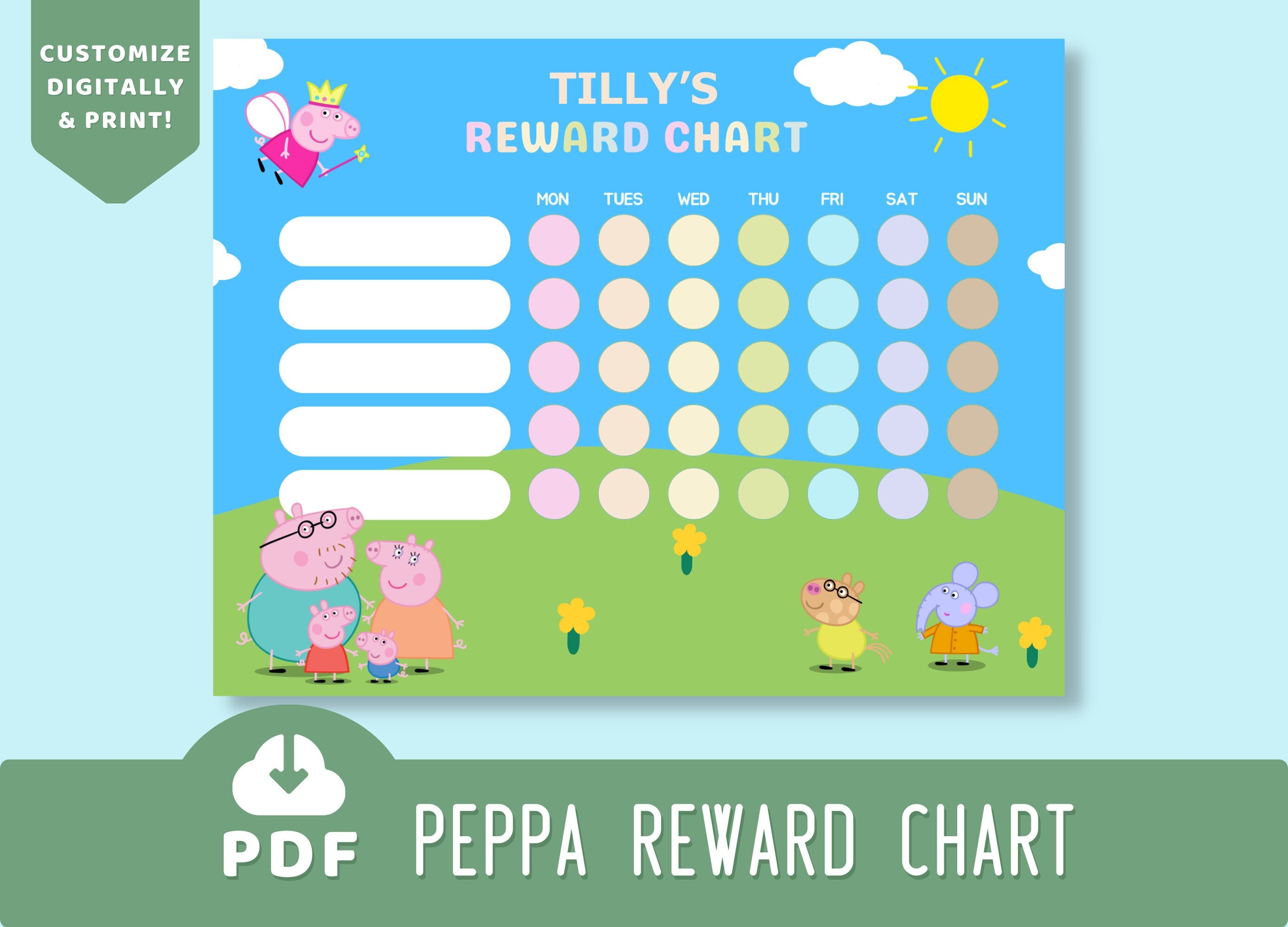 Peppa Pig Potty Training Chart Printable Sticker Chart For, 58% OFF