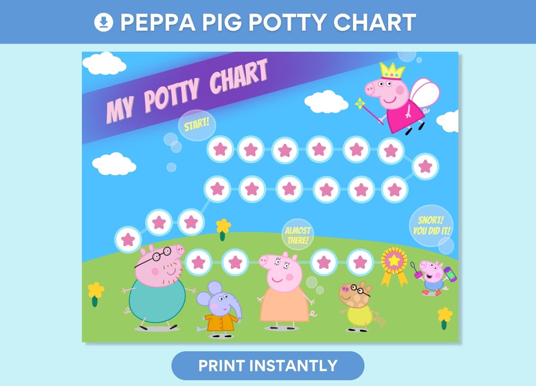 Potty Training Chart Printable Potty Reward Chart Potty Training ...