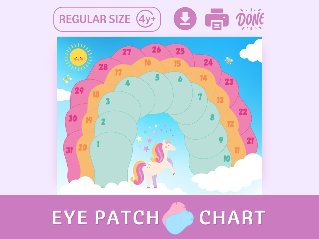Eye Patch Amblyopia Reward Chart Kids Lazy Eye Patch Strabismus ...