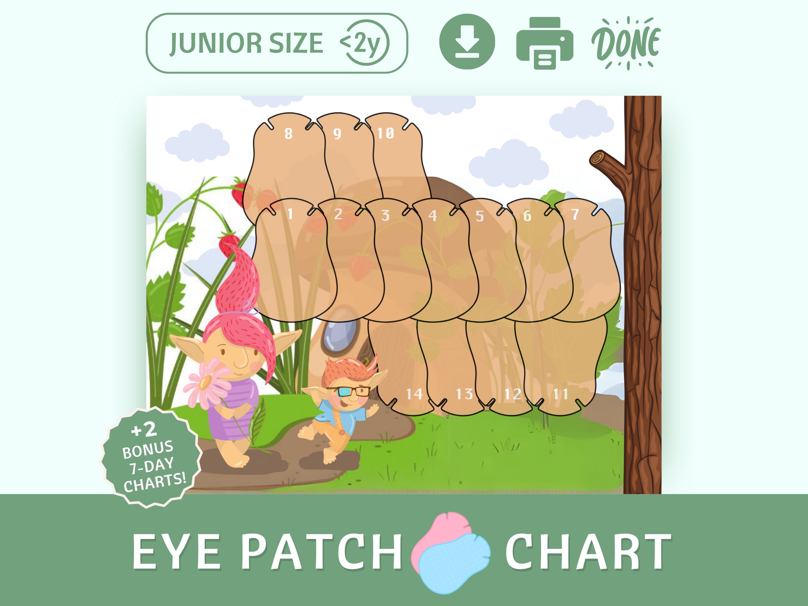 Eye Patch Reward Chart Eye Patch Chart Amblyopia Eye Patch Poster Kids ...